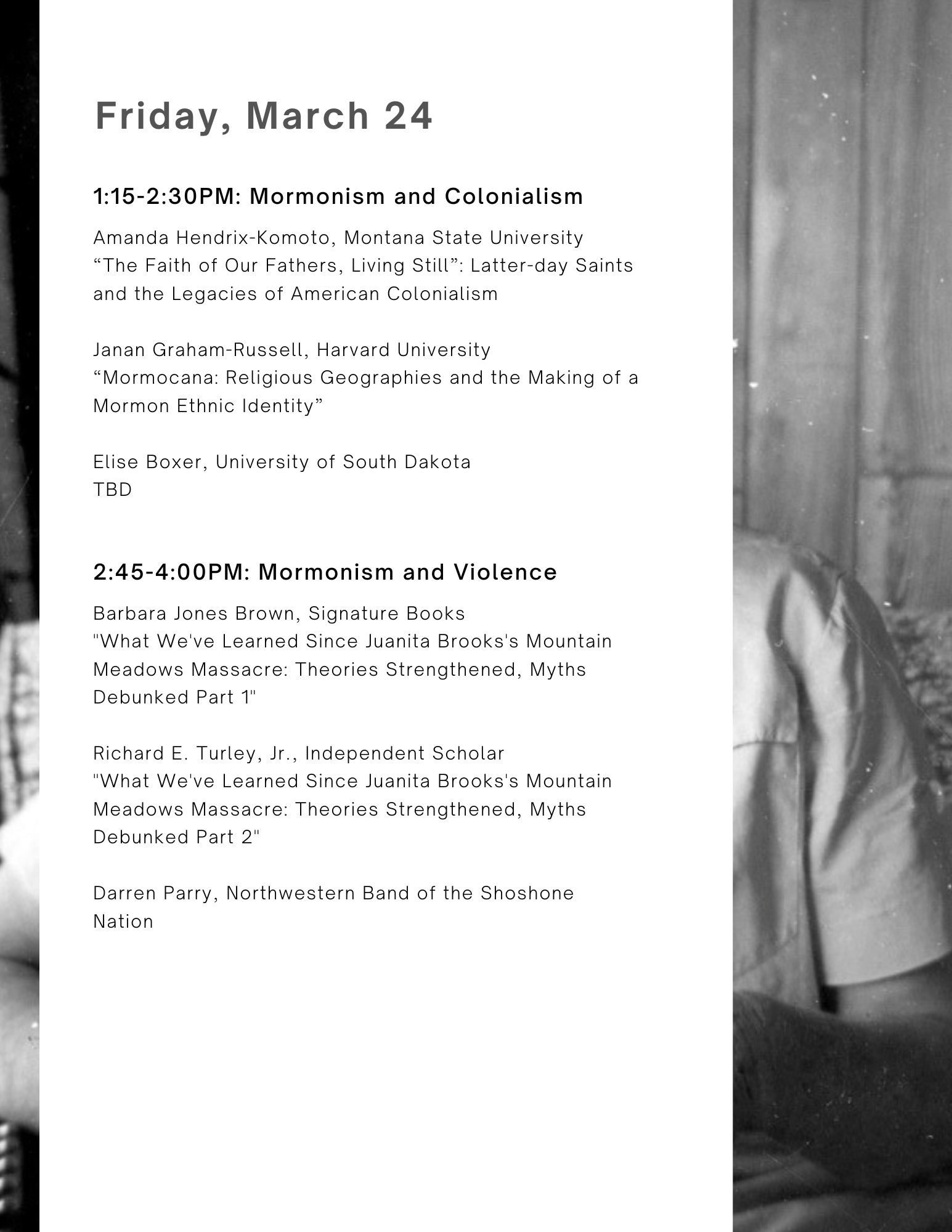 Juanita Brooks Utah History Conference @ Utah Tech University. The ...